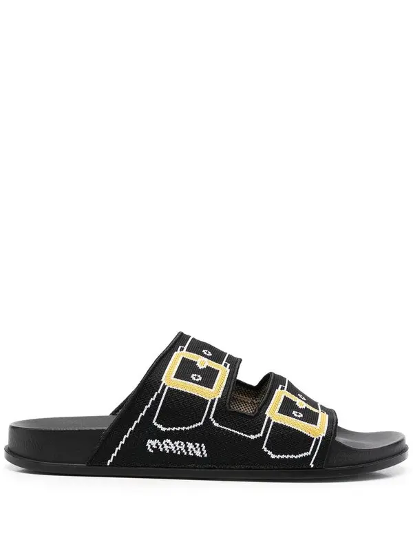 Marni Tromp L'oeil Print Sandals