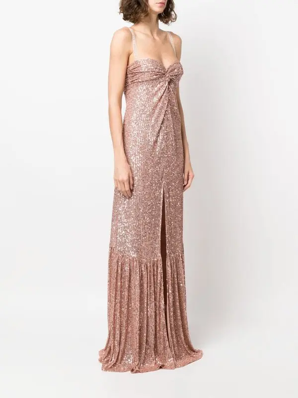 Elisabetta Franchi Sequin Sweetheart-neckline Gown