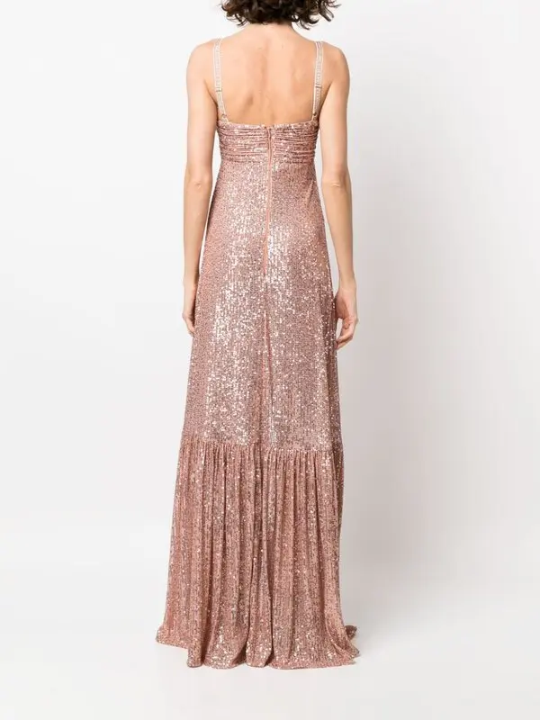 Elisabetta Franchi Sequin Sweetheart-neckline Gown