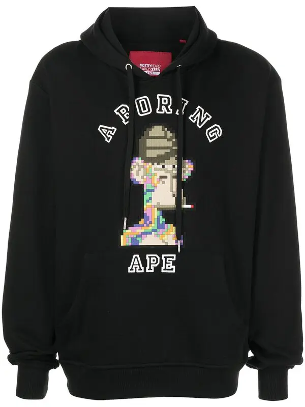 MOSTLY HEARD RARELY SEEN Graphic Print Hoodie - Black