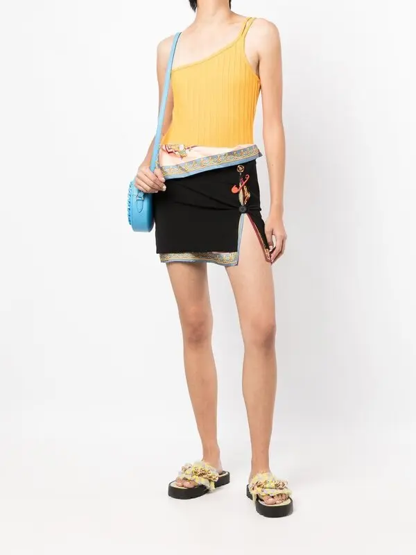 Versace Safety-pin Slash Mini Skirt