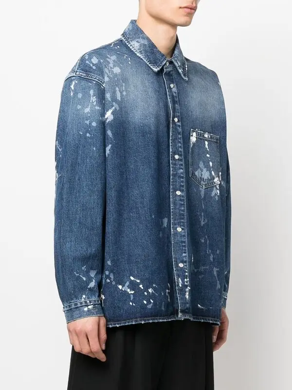 Martine Rose Painter-wash Denim Shirt