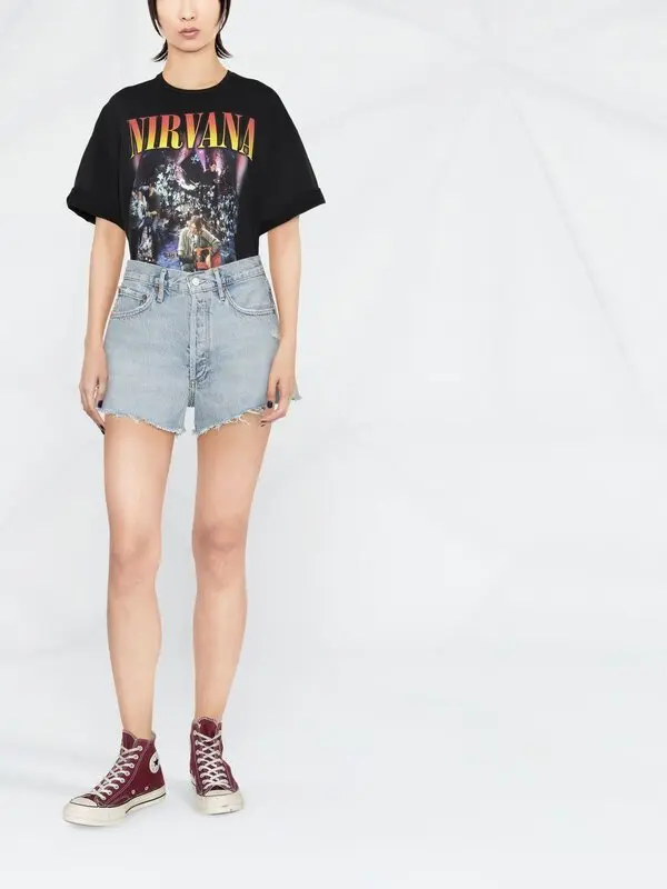 AGOLDE High-waisted Denim Shorts
