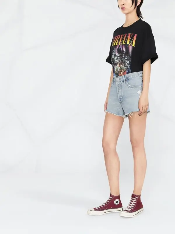 AGOLDE High-waisted Denim Shorts