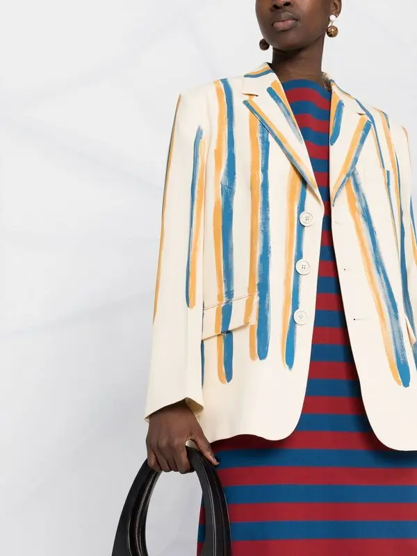 Marni Striped Single-breasted Blazer