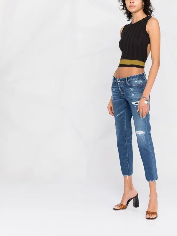 Dsquared2 Distressed Cropped Jeans