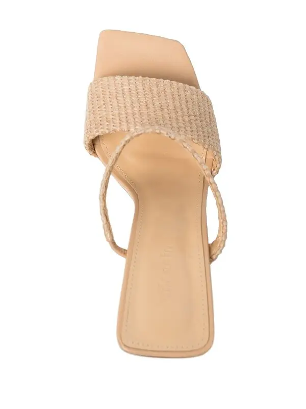 Cult Gaia Rene 100mm Geometric-heel Sandals - Neutrals