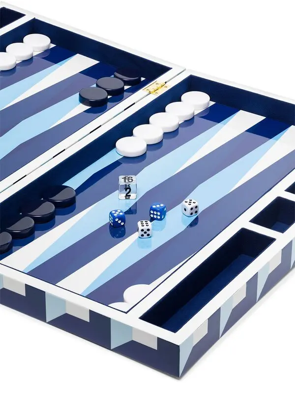 Jonathan Adler Checkboard Backgammon Set - Blue
