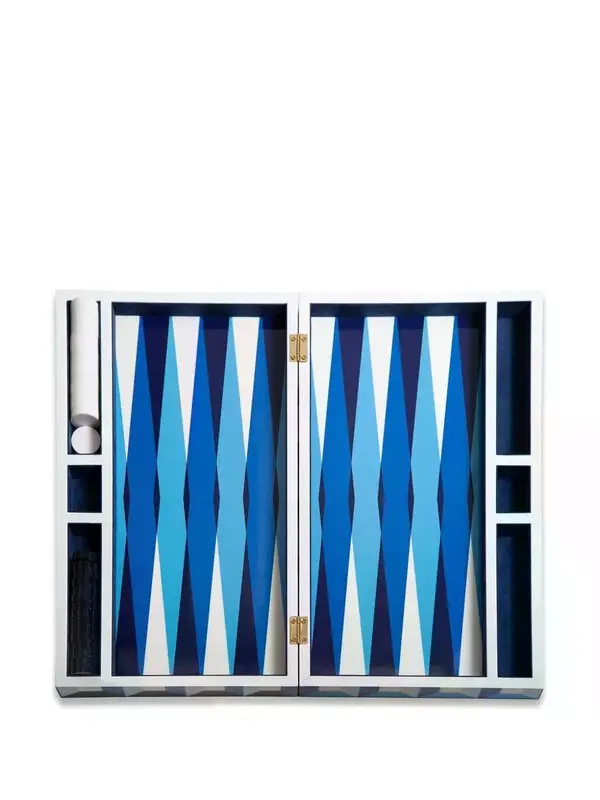Jonathan Adler Checkboard Backgammon Set - Blue