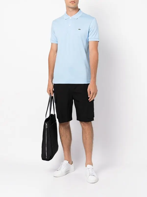 Lacoste Logo-patch Cotton Polo Shirt - Blue
