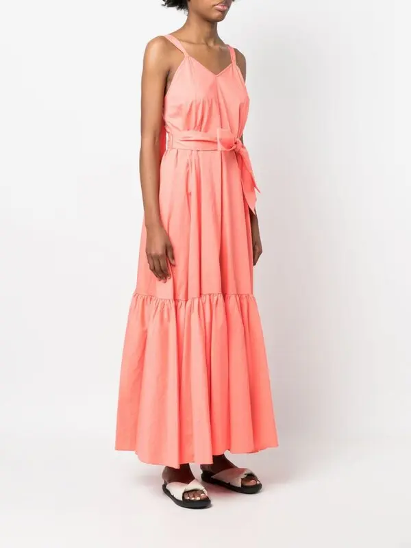 FORTE_FORTE Tied-waist Tiered Dress