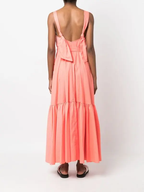 FORTE_FORTE Tied-waist Tiered Dress