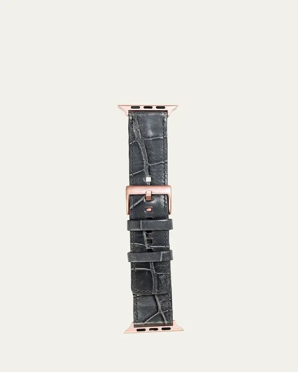 ABAS Alligator Apple Watch Strap - Grey