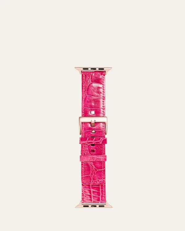 ABAS Alligator Apple Watch Strap - Pink