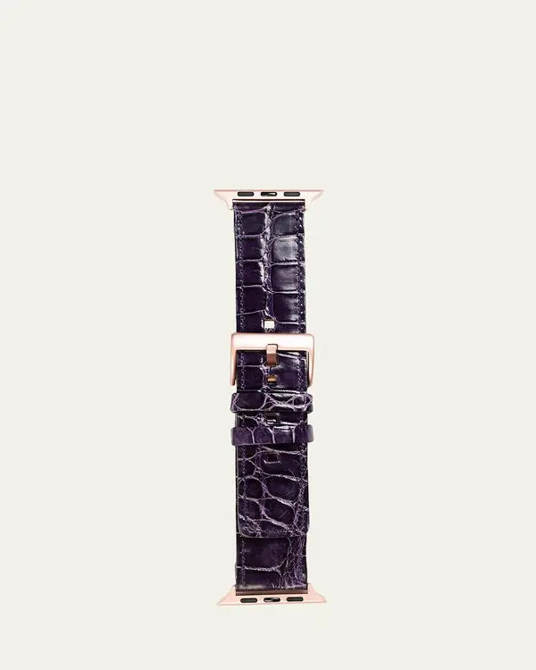ABAS Alligator Apple Watch Strap - Purple