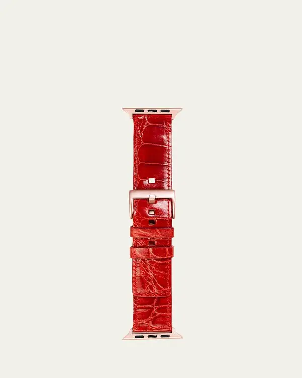 ABAS Alligator Apple Watch Strap - Red