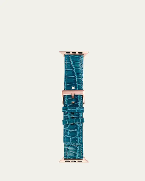 ABAS Alligator Apple Watch Strap - Turquoise