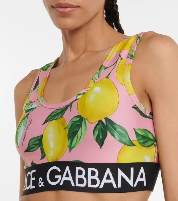 Dolce & Gabbana Printed Sports Bra
