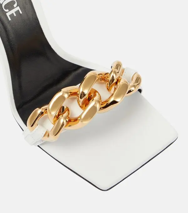 Versace Medusa Chain Leather Sandals