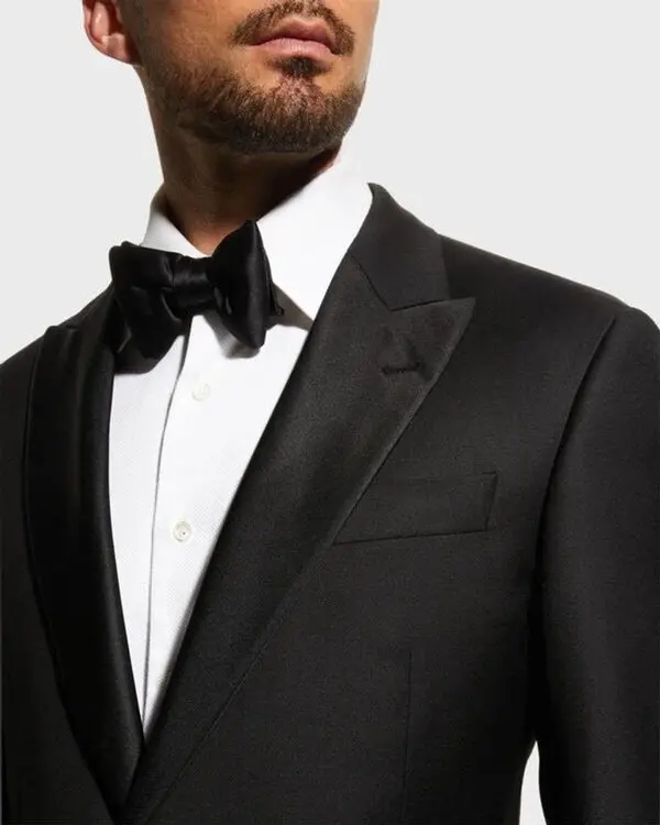 Emporio Armani Apos;s Solid Peak-lapel Tuxedo