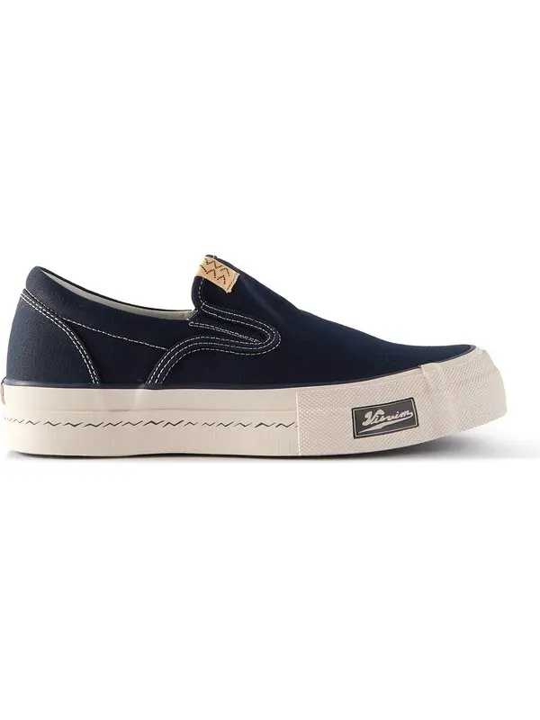 Visvim Zahra Canvas Slip-On Shoes Us 8 In Blue - 50% Off  display picture 2