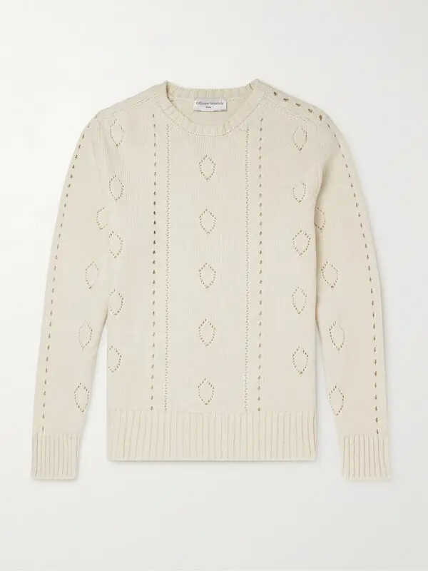 Officine Générale Marco Pointelle Knit Sweater - Neutrals