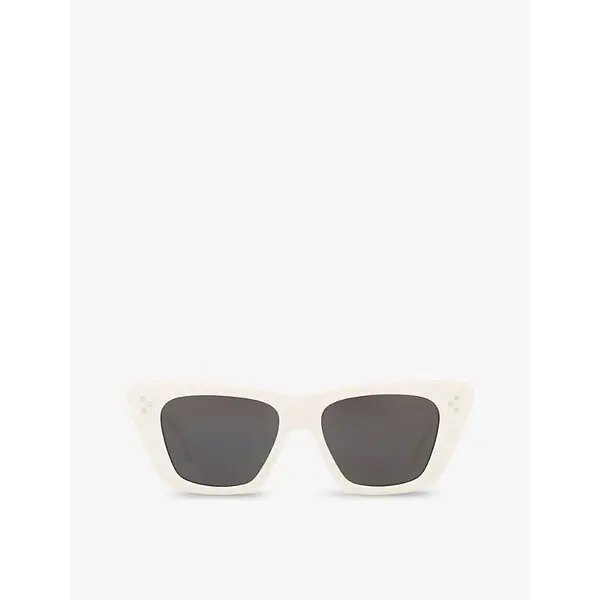 Celine Cl40187i Acetate Cat-eye Sunglasses - White