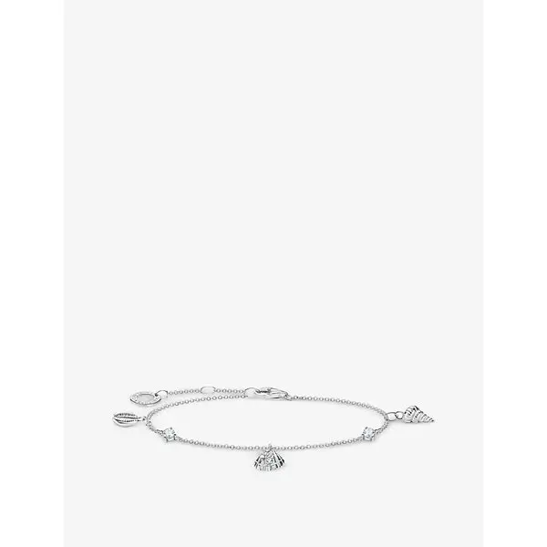 THOMAS SABO Sterling Silver And Cubic Zirconia Shell Charm Bracelet - White