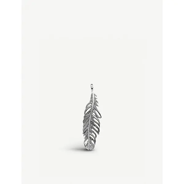 THOMAS SABO Falcon Feather Sterling-silver Pendant - Black