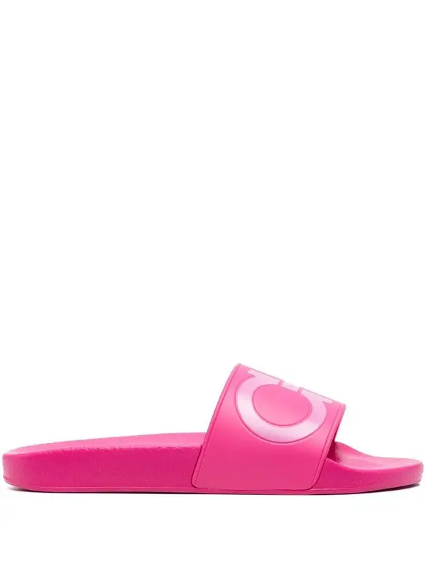 FERRAGAMO Gancini Pool Slides - Pink