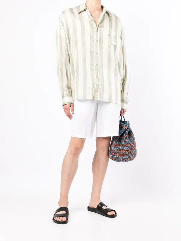Armani Exchange Linen Bermuda Shorts