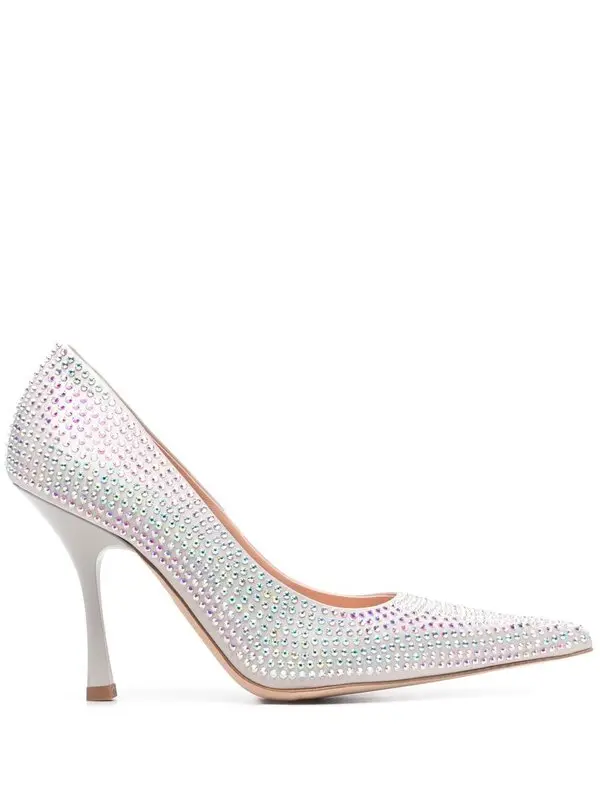 Liu Jo X Leonie Hanne Crystal-embellished Pumps - Grey