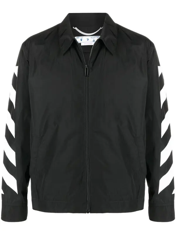 Off-White Diag-stripe Zipped Shirt Jacket