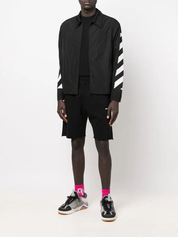 Off-White Diag-stripe Zipped Shirt Jacket