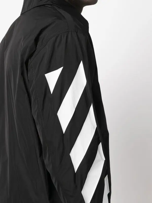 Off-White Diag-stripe Zipped Shirt Jacket