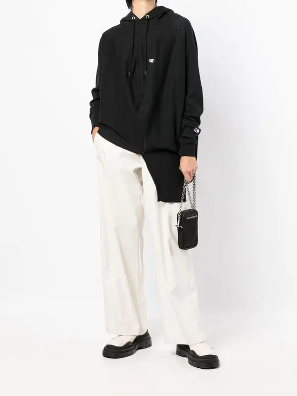 Anrealage Draped Drawstring Hoodie - Black