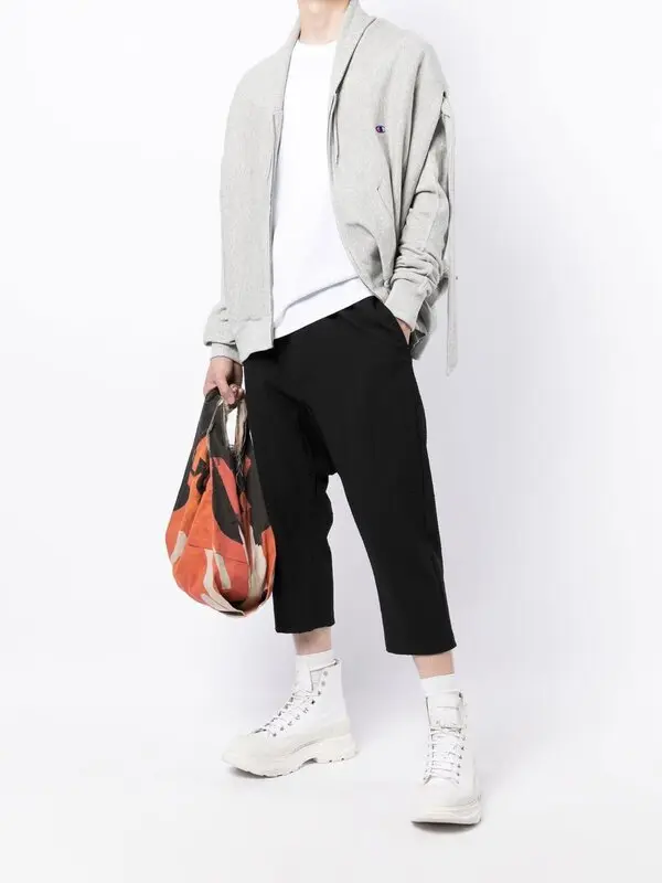 Anrealage Draped Long Sleeve Hoodie - Grey