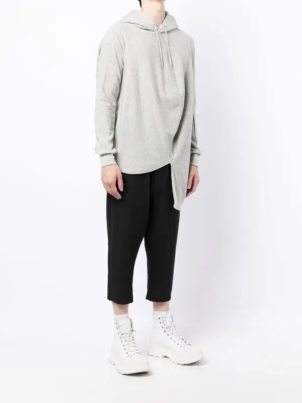 Anrealage Draped Drawstring Hoodie - Grey
