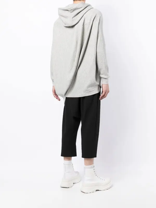 Anrealage Draped Drawstring Hoodie - Grey