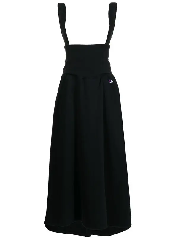 Anrealage X Champion Cotton Midi Dress - Black