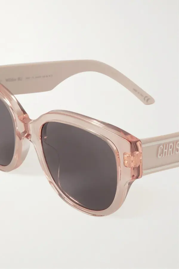 Dior Wildior Bu Cat-Eye Embossed Acetate Sunglasses In Pink  display picture 2