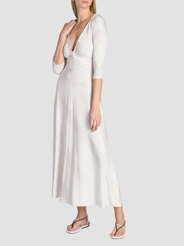 Giorgio Armani Diagonal Stripe Jersey Midi-dress