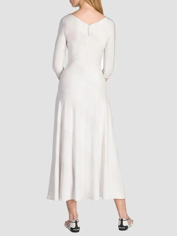 Giorgio Armani Diagonal Stripe Jersey Midi-dress