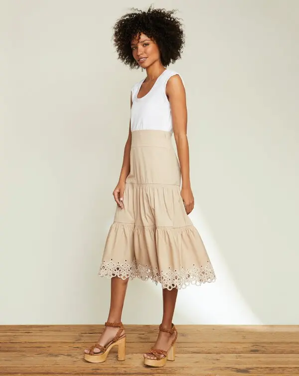 Veronica Beard Amaia Eyelet Dress White