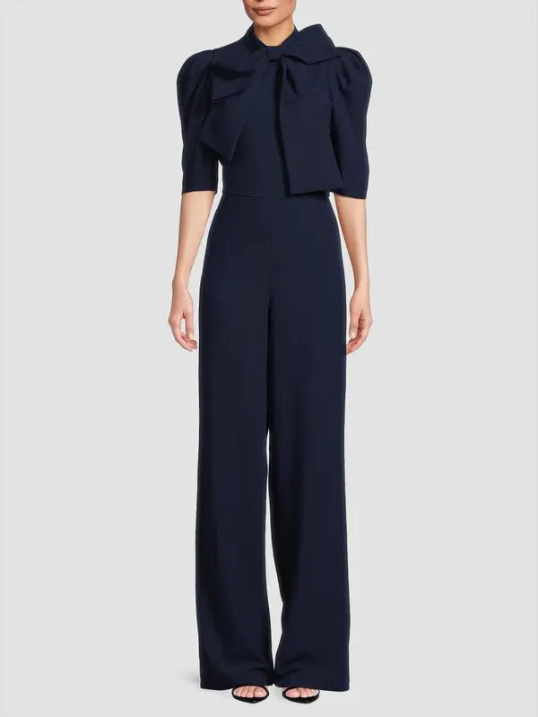 Black Halo Ara Crepe Jumpsuit - Navy