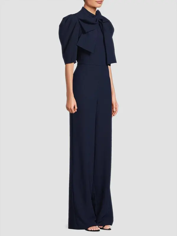 Black Halo Ara Crepe Jumpsuit - Navy