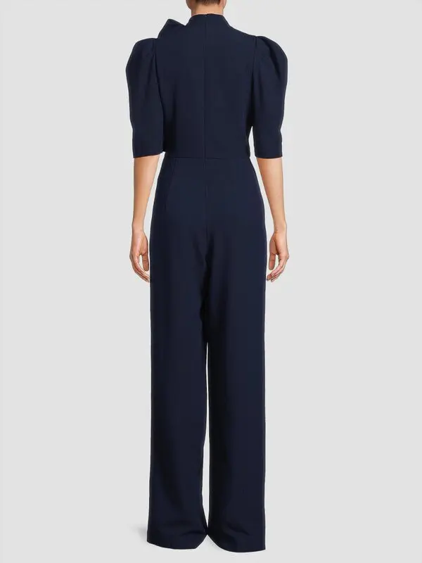 Black Halo Ara Crepe Jumpsuit - Navy
