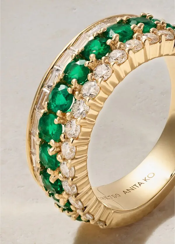 ANITA KO 18-karat Emerald And Diamond Ring
