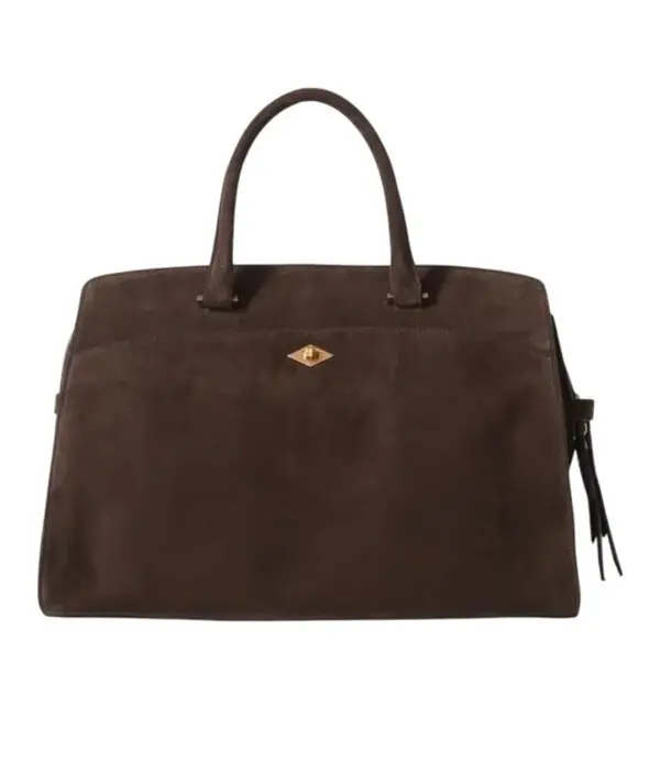 METIER Private Eye Medium Suede Tote - Brown