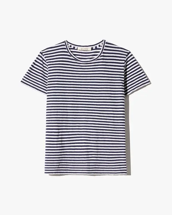 NILI LOTAN Lana Tee - White/dark Navy Stripe
